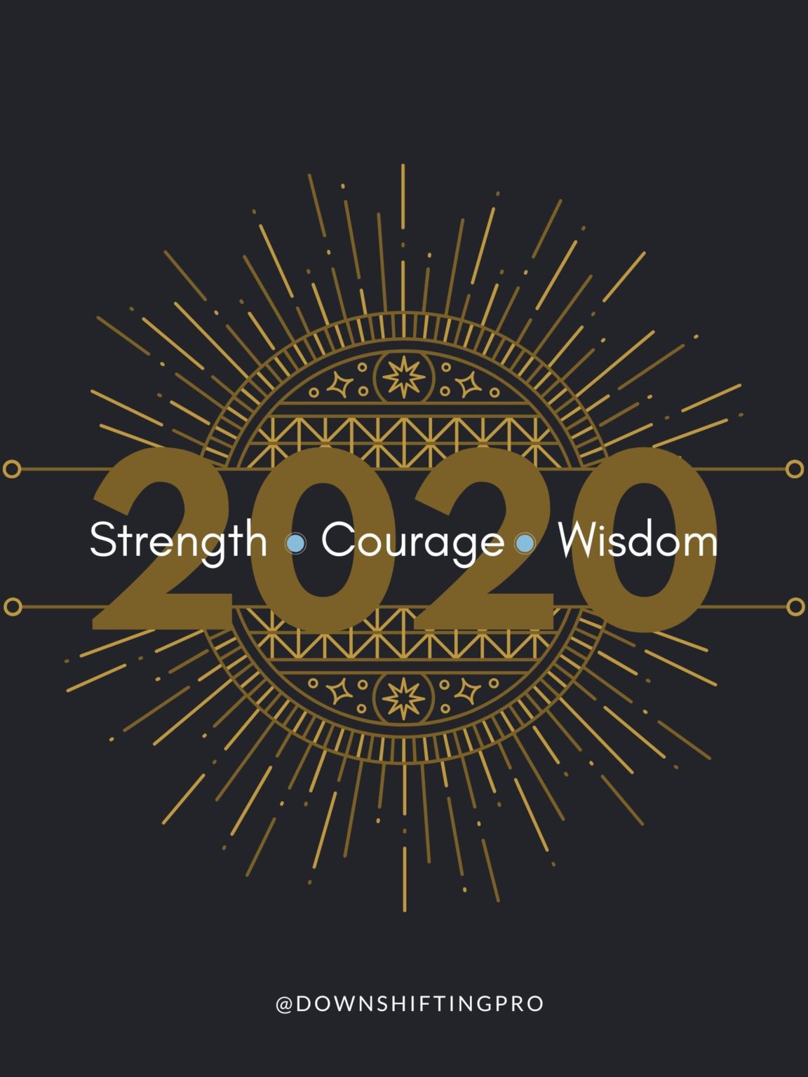 My Words for 2020 - Strength ~ Courage ~ Wisdom ~ DownshiftingPRO