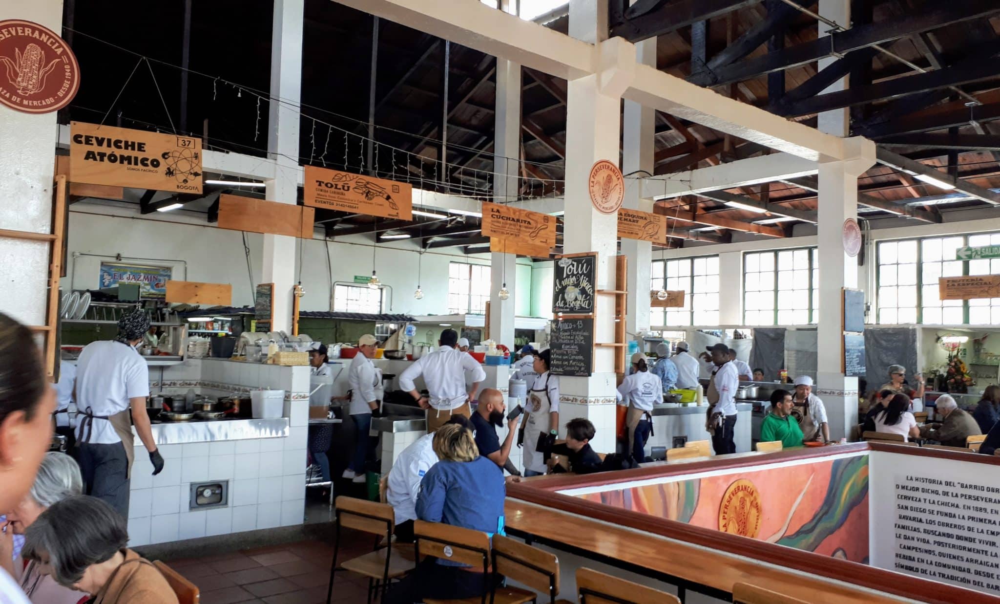 Street Food in Colombia all in La Perseverancia Market - Bogota ...