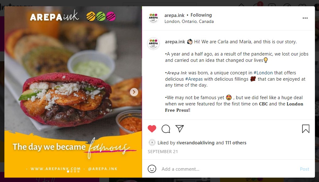 Arepa Ink - Outstanding Venezuelan Arepas in London, Ontario #LdnOnt ...